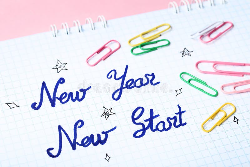New year new start stock photo. Image of future, notebook - 132679586