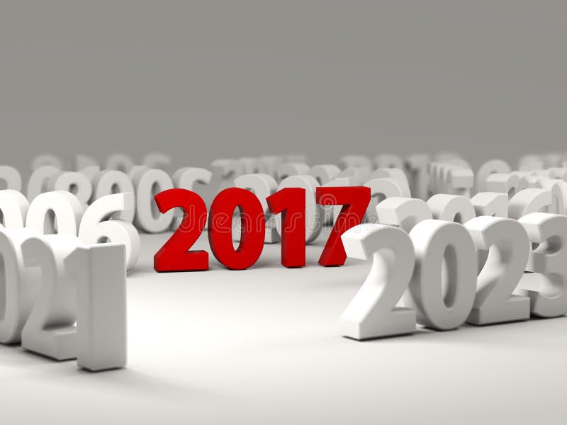 2017 New Year Symbol with Other Years. Stock Illustration ...