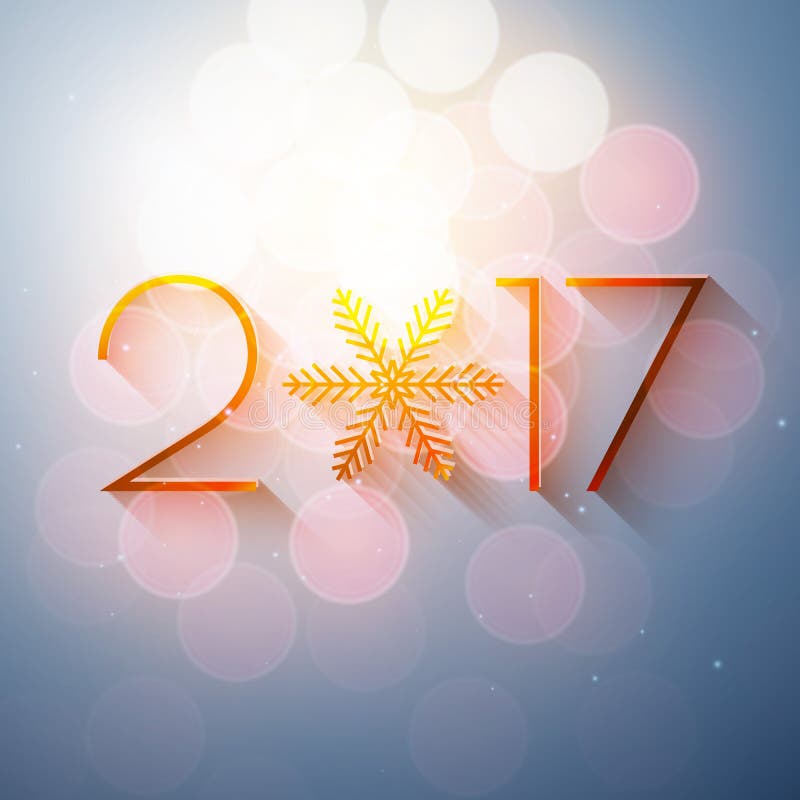 New Year 2017 text design stock vector. Illustration of card - 78147096
