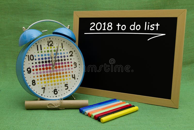2018 New Year to do list. stock photo. Image of planning - 79173360