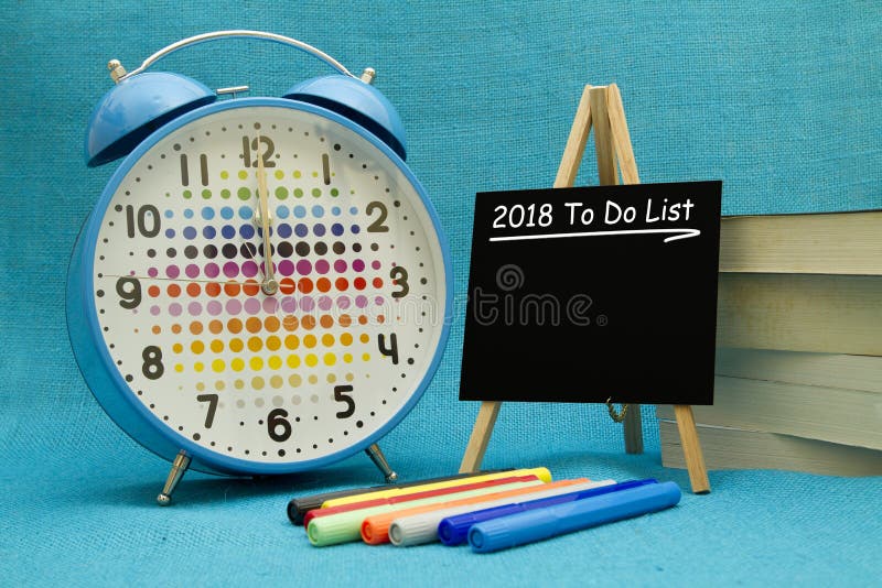 2018 New Year to do list stock photo. Image of objectives - 79173470
