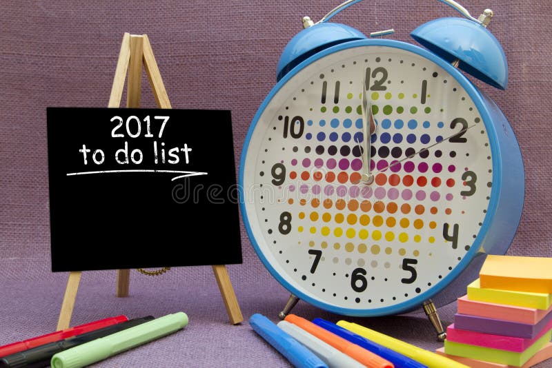 2017 New Year to do list stock image. Image of blackboard - 82149187