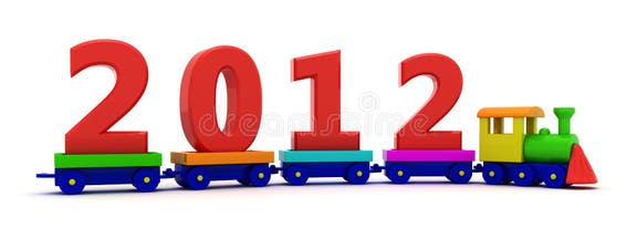 New year train stock illustration. Illustration of holiday - 19236681