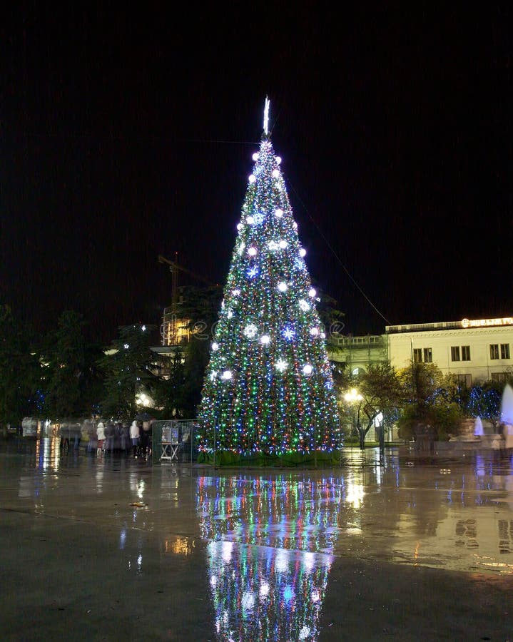 New Year tree stock photo. Image of people, elegant, reflection - 26618012
