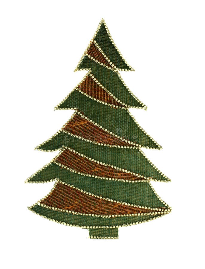 New Year Tree from Linen Fabric Stock Photo - Image of background ...