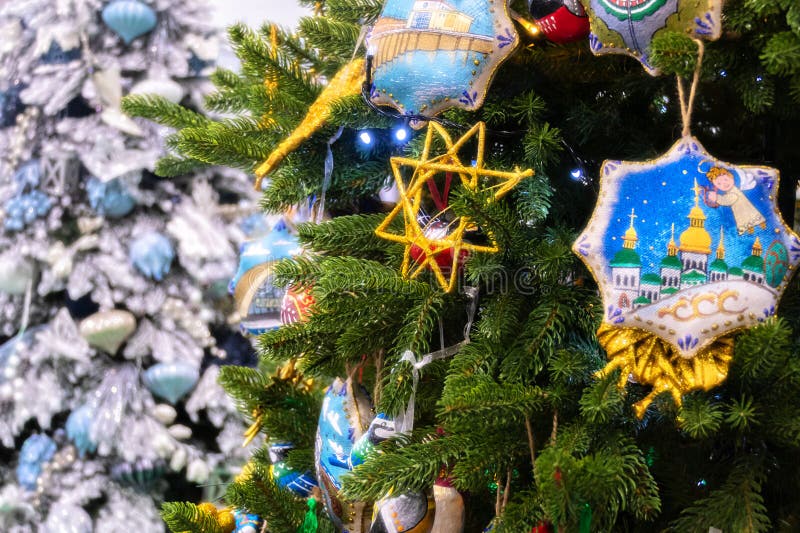 New Year Tree in Ukrainian Style Stock Image - Image of ukrainian ...