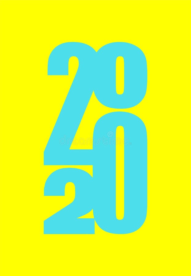 2020 New Year Trendy Sign Icon. Vector Symbol Stock Vector ...