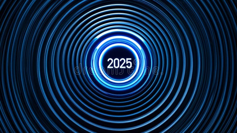 2025 New Year New Vision Abstract Digital Background Futuristic ...