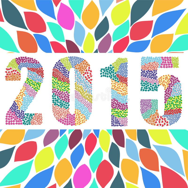 2015 new year stock vector. Illustration of year, word - 47595889