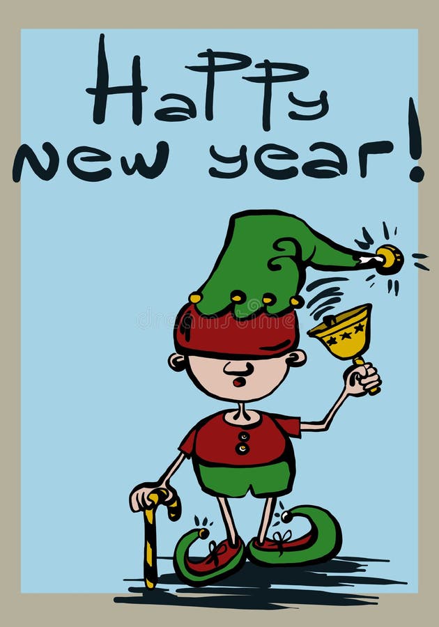 New years elf stock vector. Illustration of year, sweets - 35601120