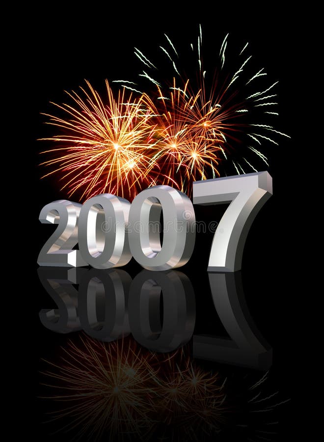 New Years Eve 2007 stock illustration. Illustration of celebrate - 1538574