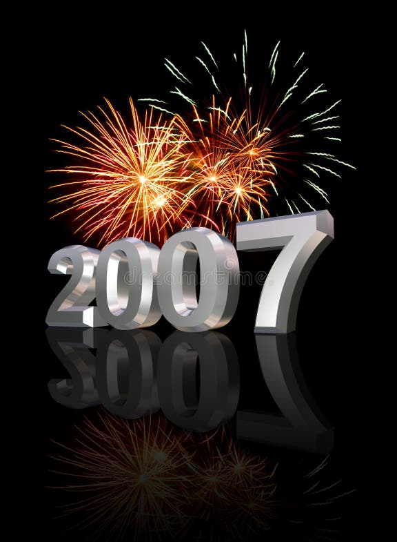 New Years Eve 2007 stock illustration. Illustration of celebrate - 1538574