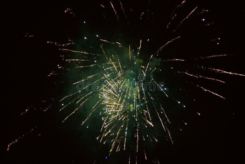 New Years Eve Fireworks, Several Rockets Exploding Colourfullyin the ...