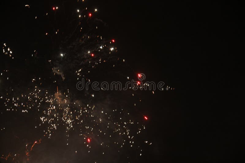 New Years Eve Fireworks, Several Rockets Exploding Colourfullyin the ...