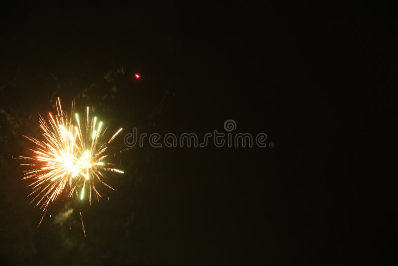 Two Fireworks Rockets Ascend into the Sky Stock Image - Image of ascend ...