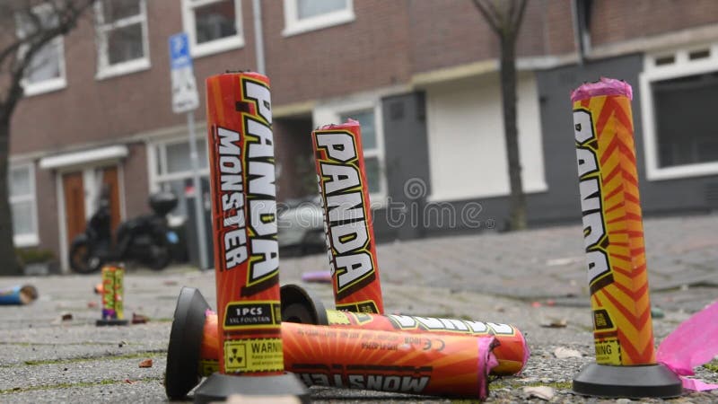 New Years Fireworks Trash at Amsterdam the Netherlands 2019 Stock ...