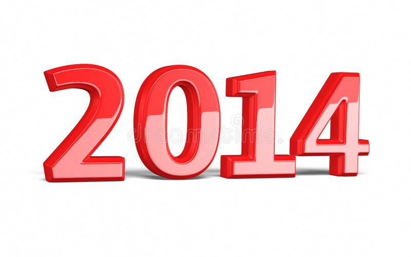 New Year 2014 Number with Dimension Lines Stock Vector - Illustration ...