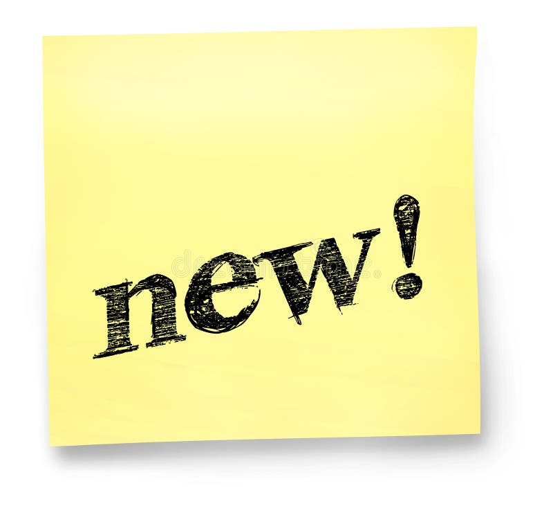 New Yellow Note stock illustration. Illustration of design - 27235220