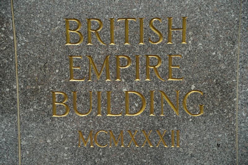 New York British Empire Building Sign Editorial Image - Image of trade ...