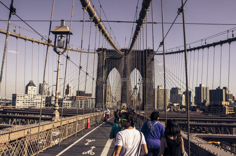 New York Brooklyn Bridge editorial photography. Image of fall - 46745937