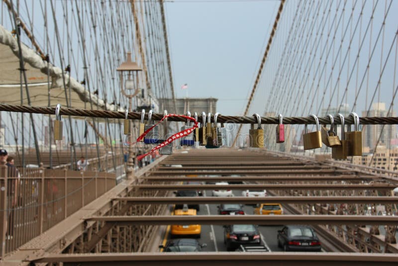 New York Brooklyn bridge stock image. Image of promenade - 63602021