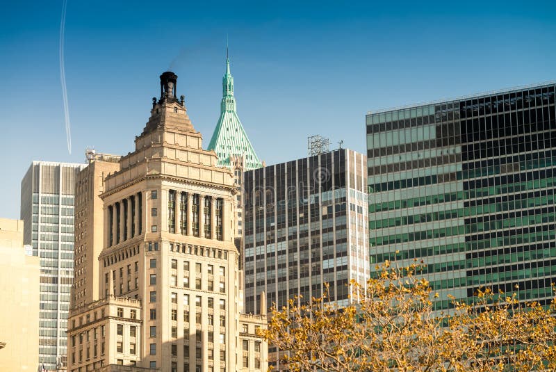 New York Buildings. Classic City Skyline Stock Image - Image of music ...
