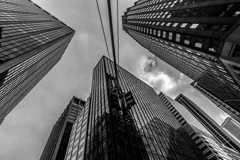 New York City from the Ground Up Editorial Stock Photo - Image of black ...