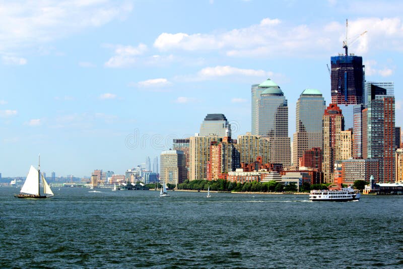 New York City Harbor view stock photo. Image of center - 21103164