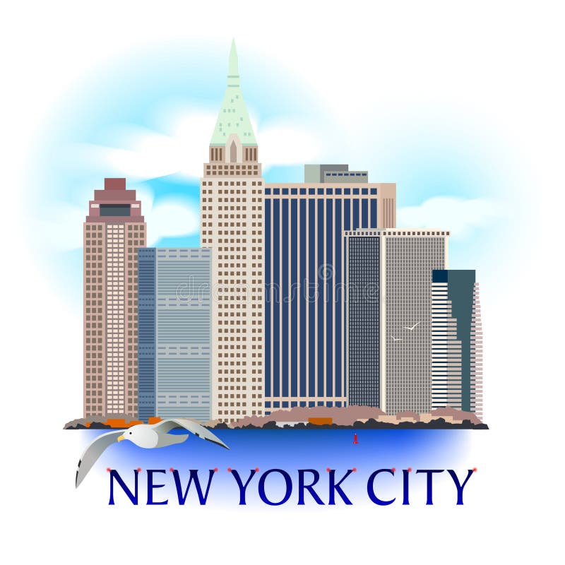 New York City Label Illustration. Stock Vector - Illustration of ...