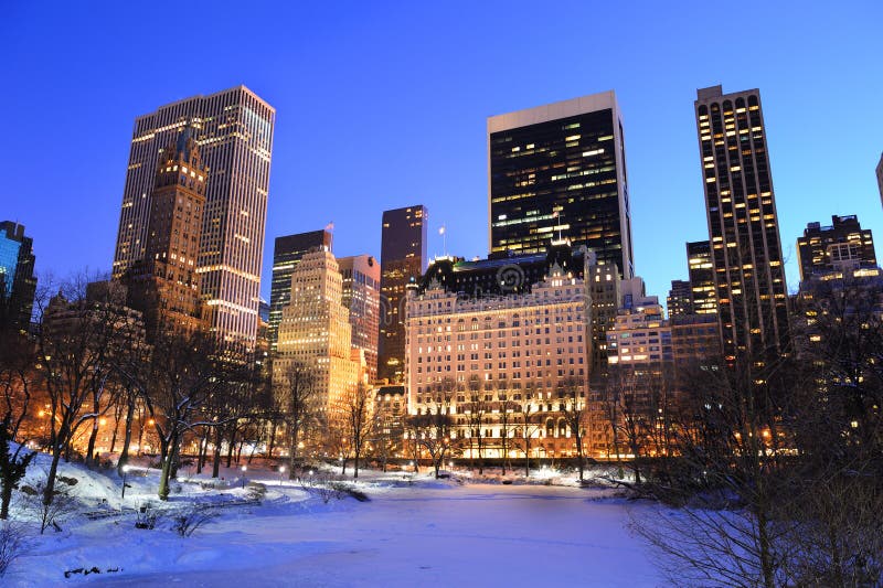 New York City Manhattan Central Park in Winter Stock Photo - Image of ...