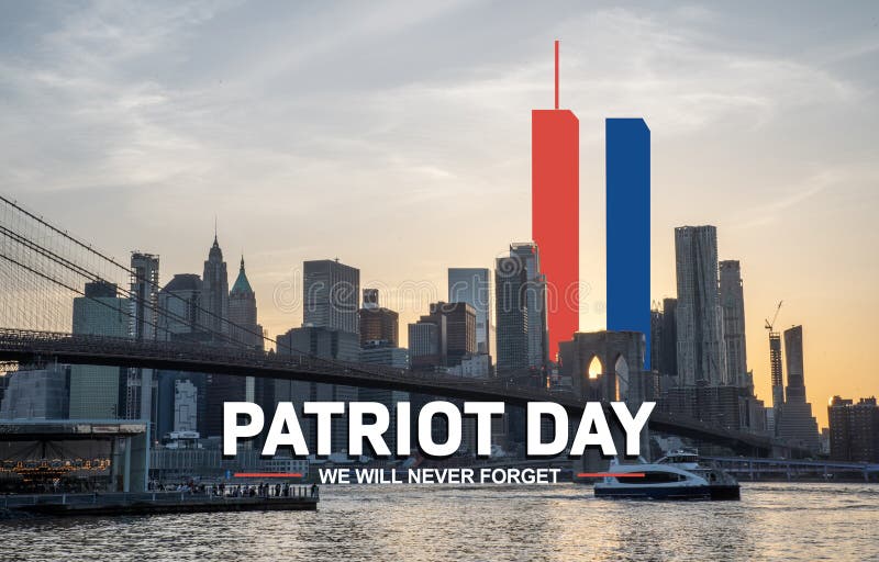 Patriot Day with New York Skyline 9 September Holiday Stock Photo ...