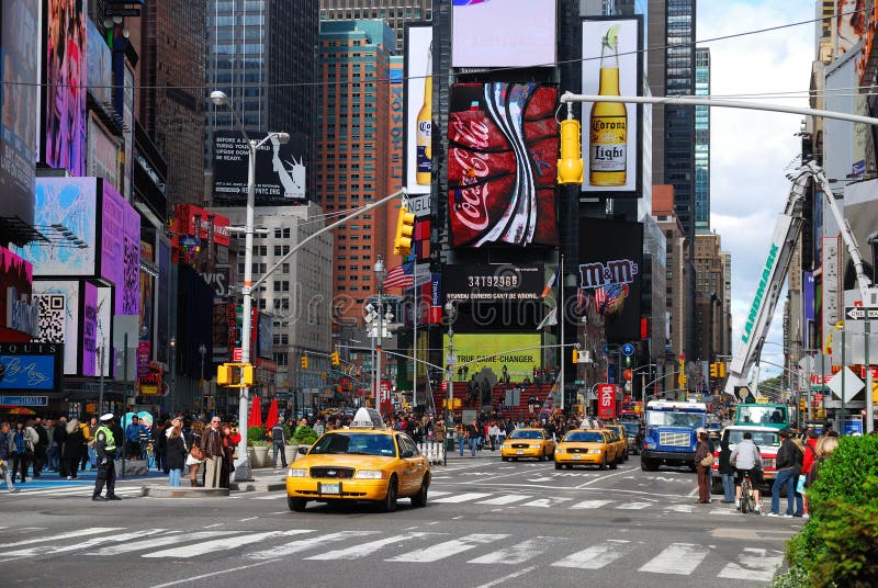 New York City Manhattan Times Square Editorial Photography - Image of ...