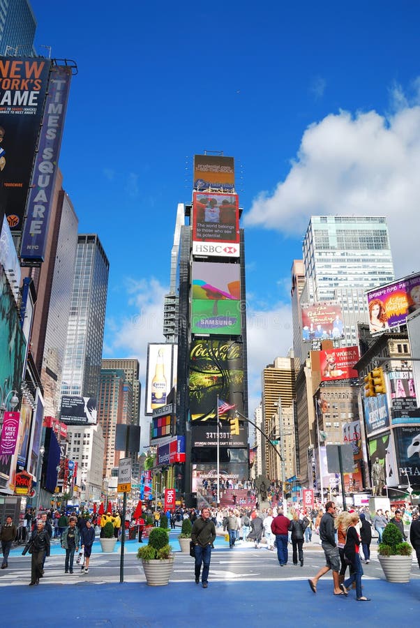 New York City Manhattan Times Square Editorial Stock Photo - Image of ...
