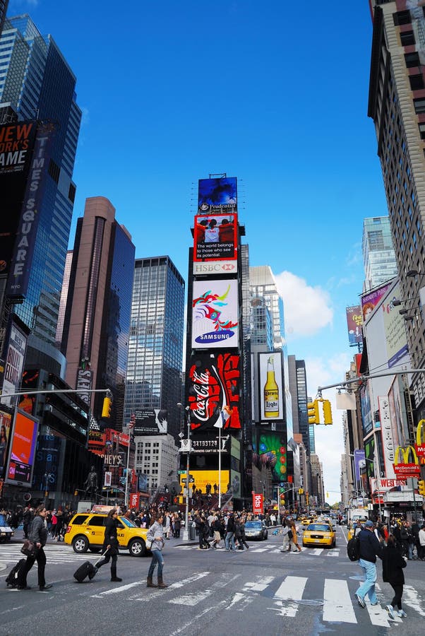 New York City Manhattan Times Square Editorial Stock Photo - Image of ...