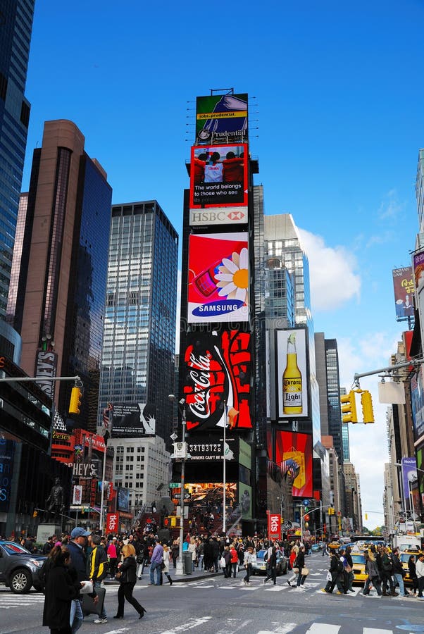 New York City Manhattan Times Square Editorial Stock Image - Image of ...