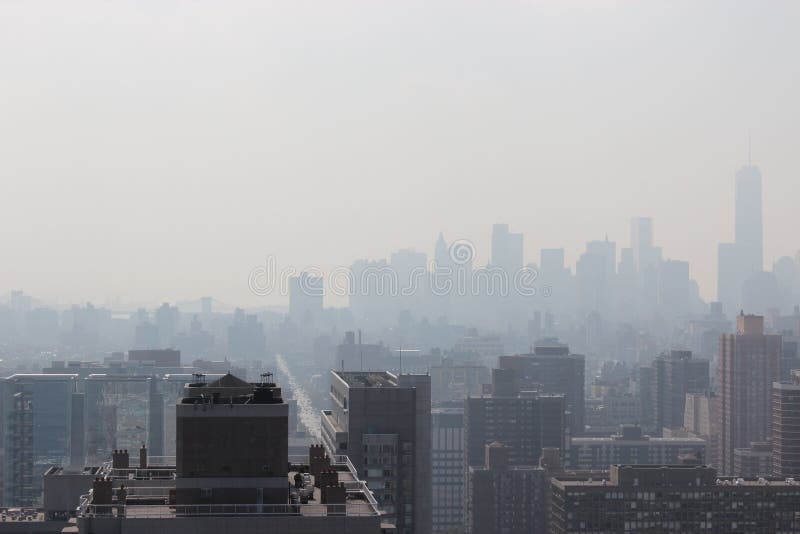 New York City Morning in a Mist. Stock Photo - Image of morning, city ...