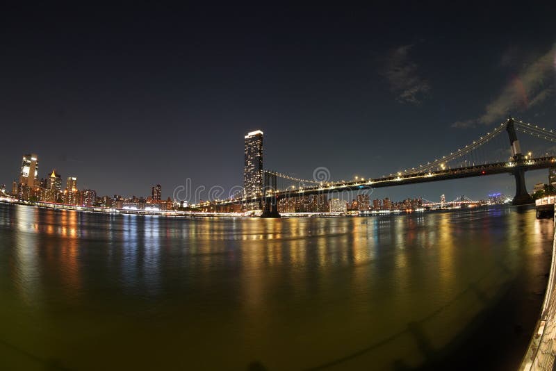 New York City Night View from Dumbo Stock Photo - Image of manhattan ...