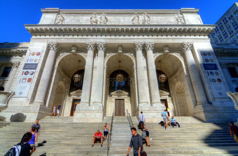 New York City Public Library Main Branch Editorial Stock Photo - Image ...