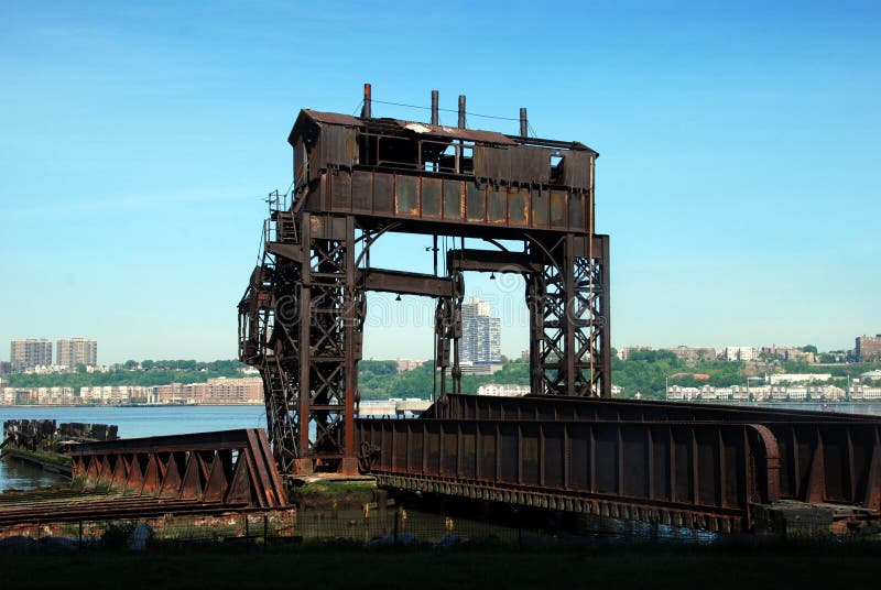New York City: Railroad Pier Ruins Stock Image - Image of staple, piers ...