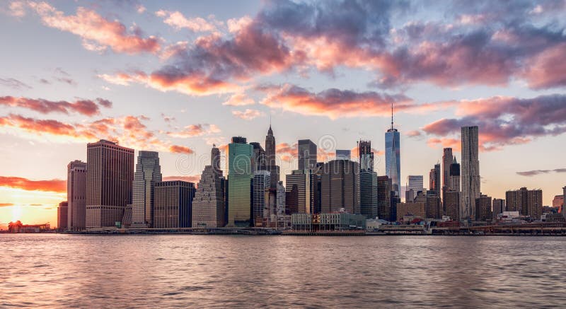 New York City skyline stock image. Image of beautiful - 94958765