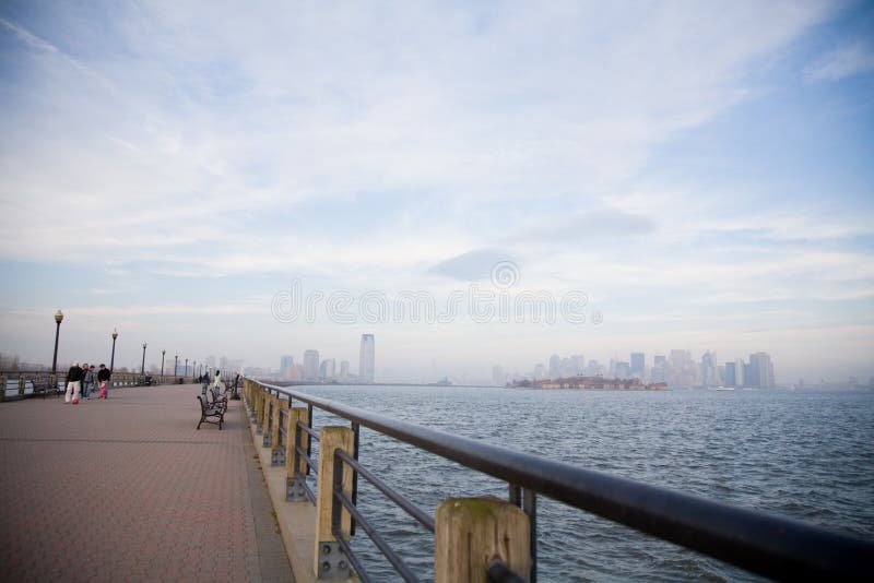New York City Skyline in Fall Sunset Stock Image - Image of skyline ...