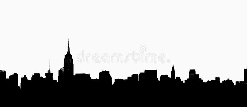 New York City Skyline in Profile Stock Image - Image of travel ...