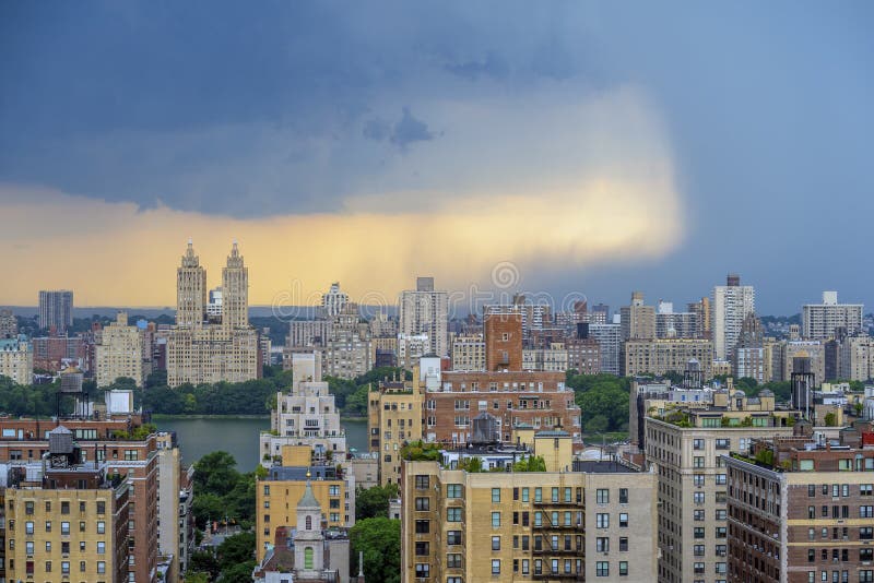 New York City during storm stock image. Image of manhattan - 190572247