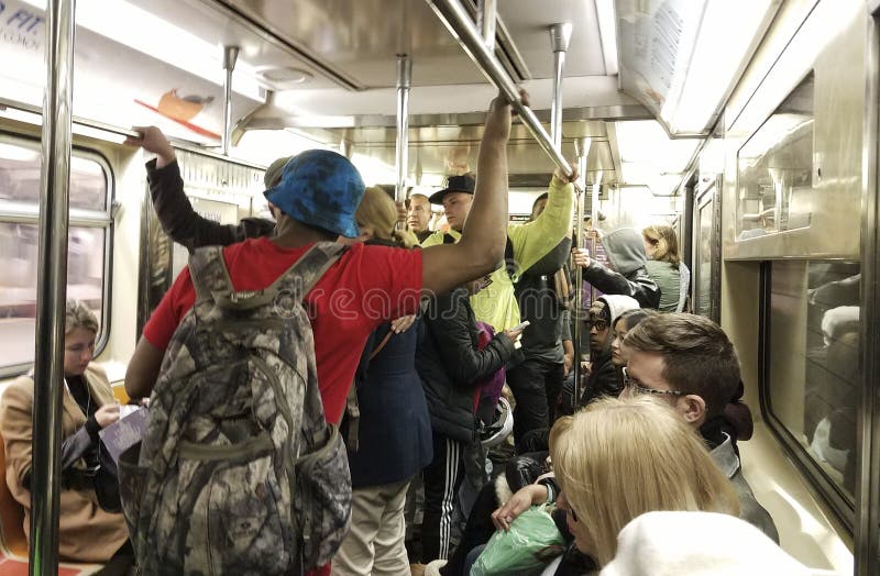 New York City Subway Passengers Editorial Stock Photo - Image of train ...