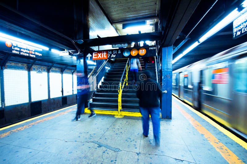 New York Subway, Wall Street Station Stock Photo - Image of downtown ...