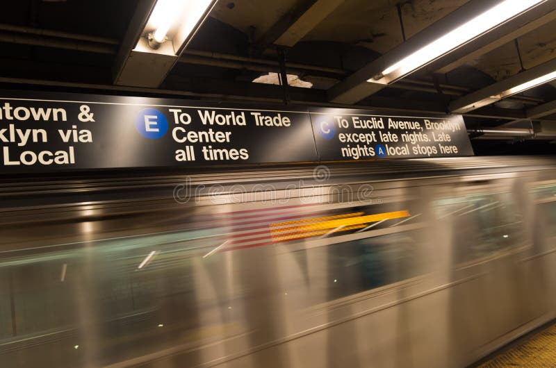 New york city subway stock photo. Image of speeding, source - 83445382