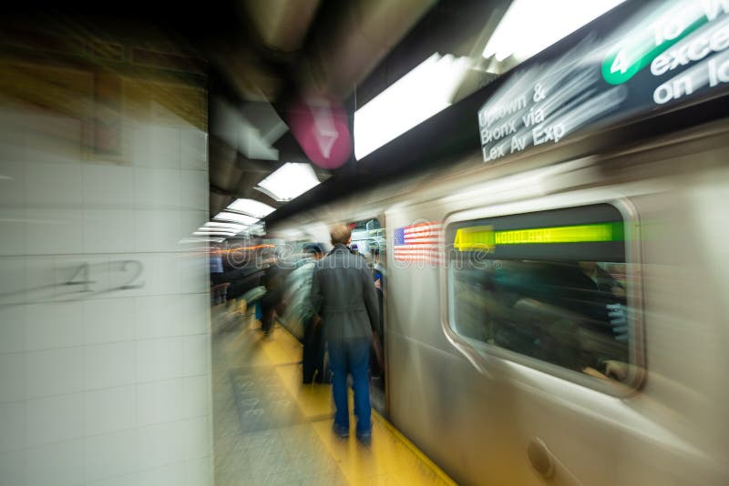 New York City Subway Train System in Manhattan Editorial Photo - Image ...