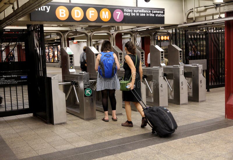 New York City Subway Turnstile Editorial Stock Photo - Image of prepaid ...