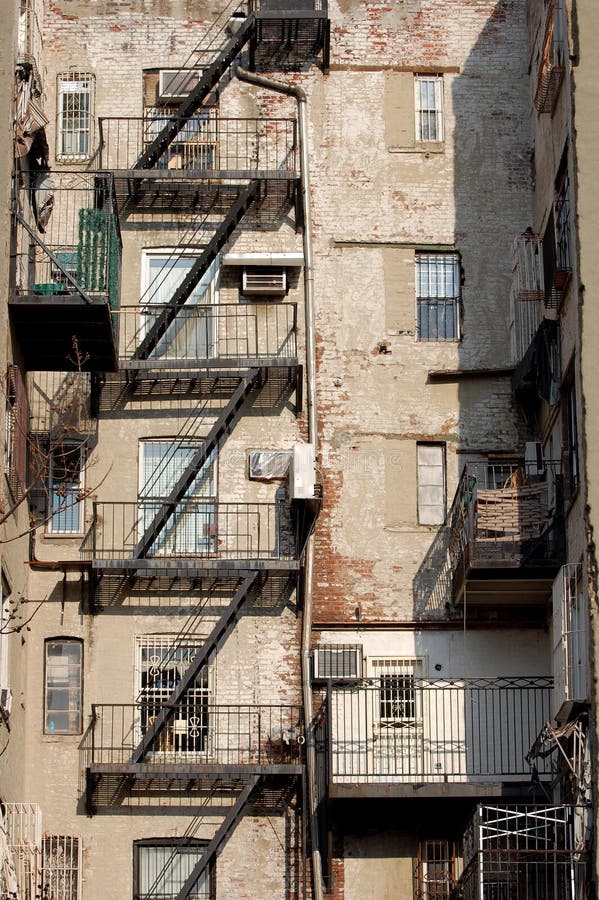 New York City Tenement Building Stock Photo - Image of fire, home: 24387184