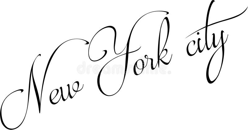 New York City Text Sign Illustration Stock Vector - Illustration of ...